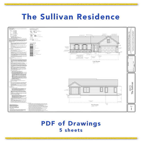 Sullivan Residence Drawings – d. p. dorfmueller co. inc.
